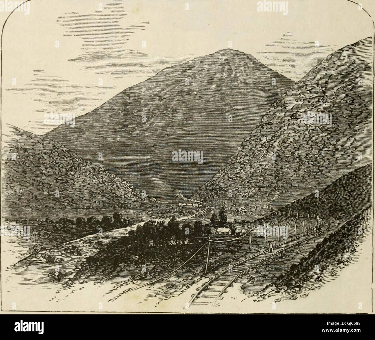 A comprehensive 19th-century travel guide detailing railroad routes ...