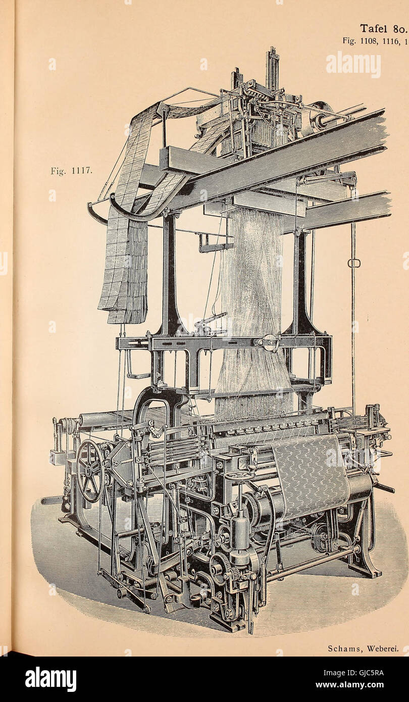 This 1909 German handbook provides a detailed guide on weaving ...