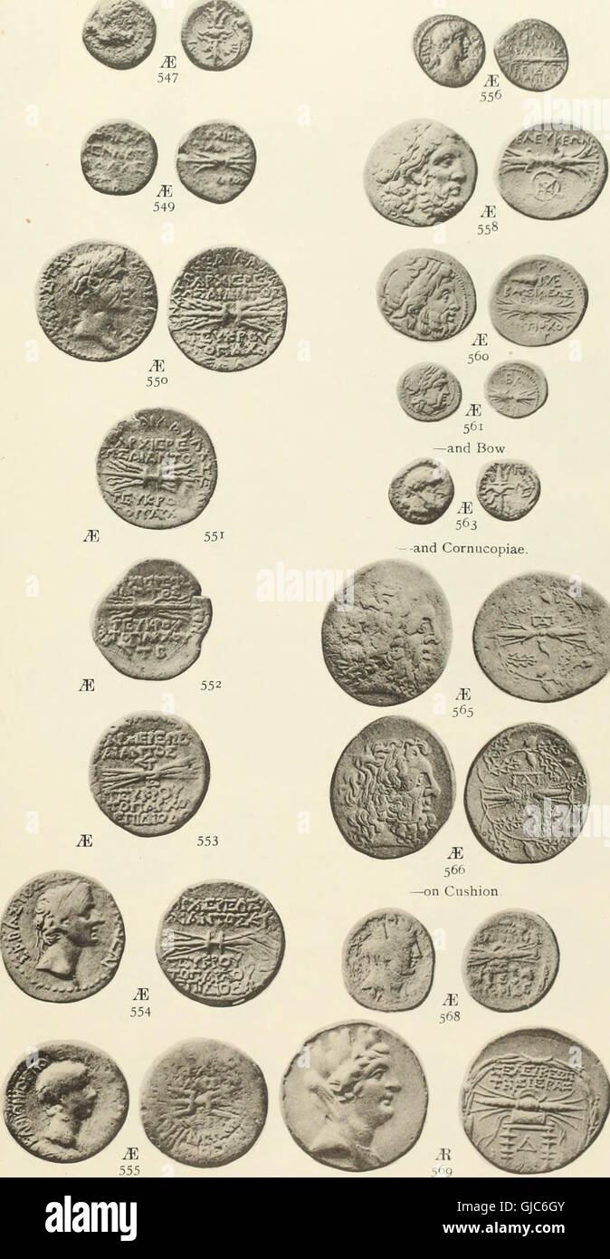 *Numismata Graeca* (1910) is a reference work cataloging Greek coin types. It classifies coins ...