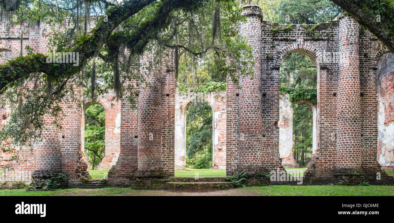 Old Sheldon Church Ruins, Yemassee, South Carolina Stock Photo - Alamy