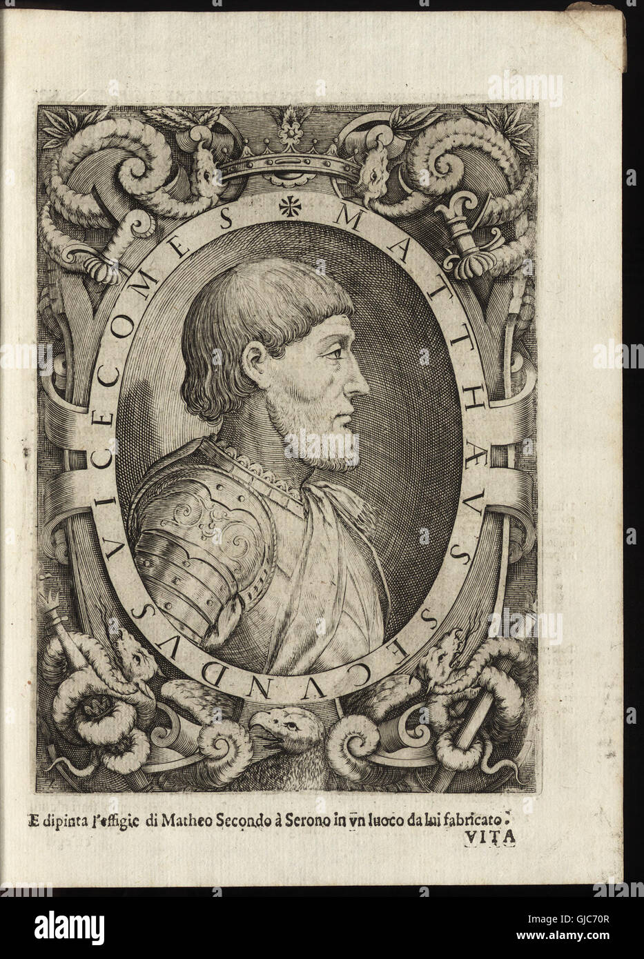 Le vite de i dodeci visconti che signoreggiarono Milano (1645 Stock ...