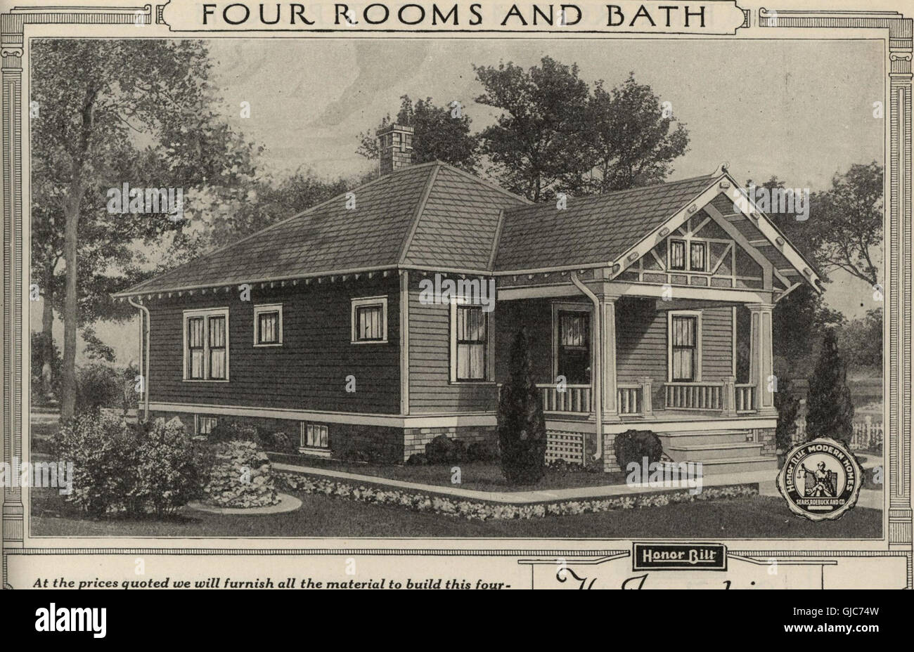 A 1921 catalog showcasing modern homes built by Honor Bilt, featuring ...