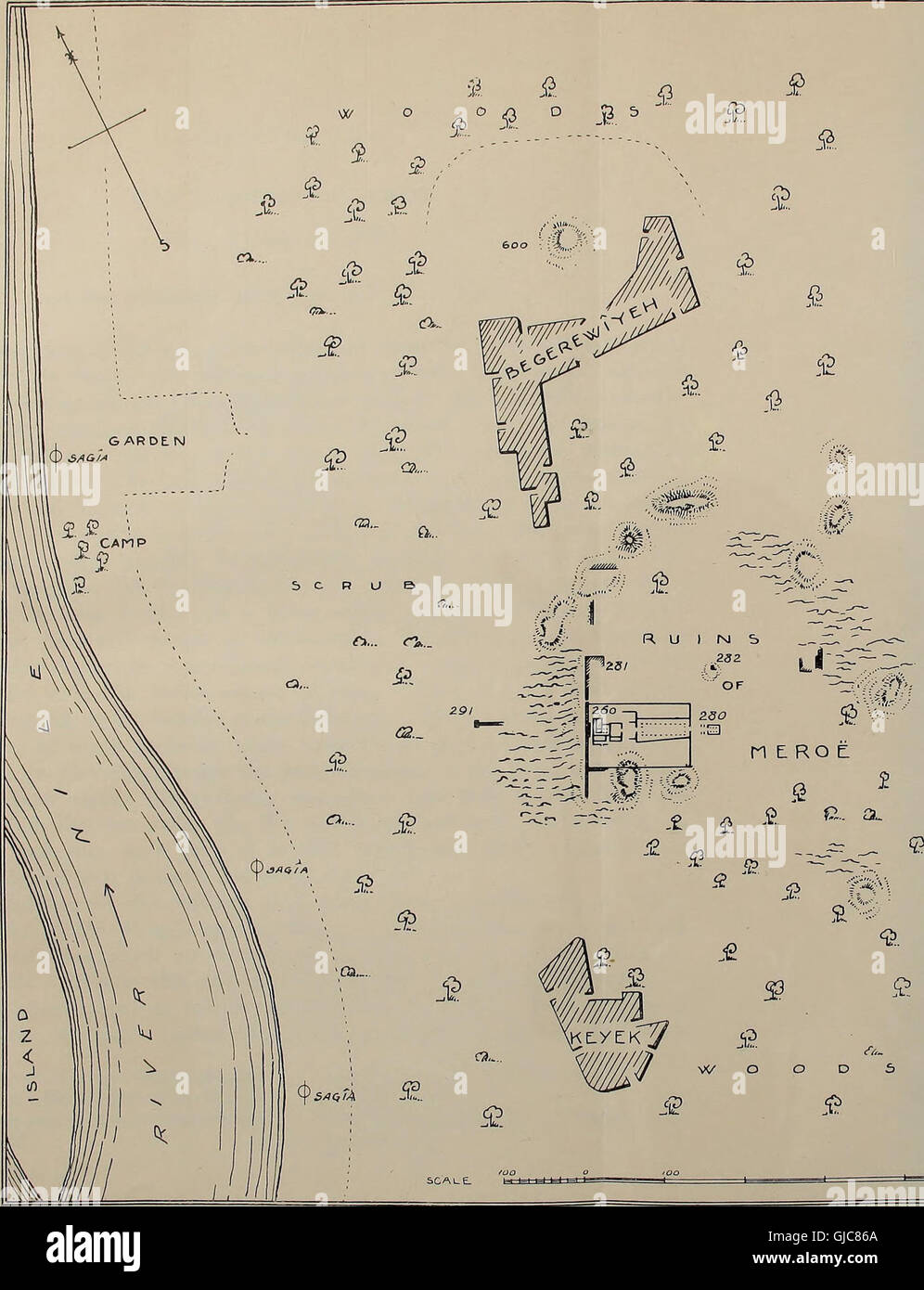This 1911 account details the first season of excavations at Meroë, an ...