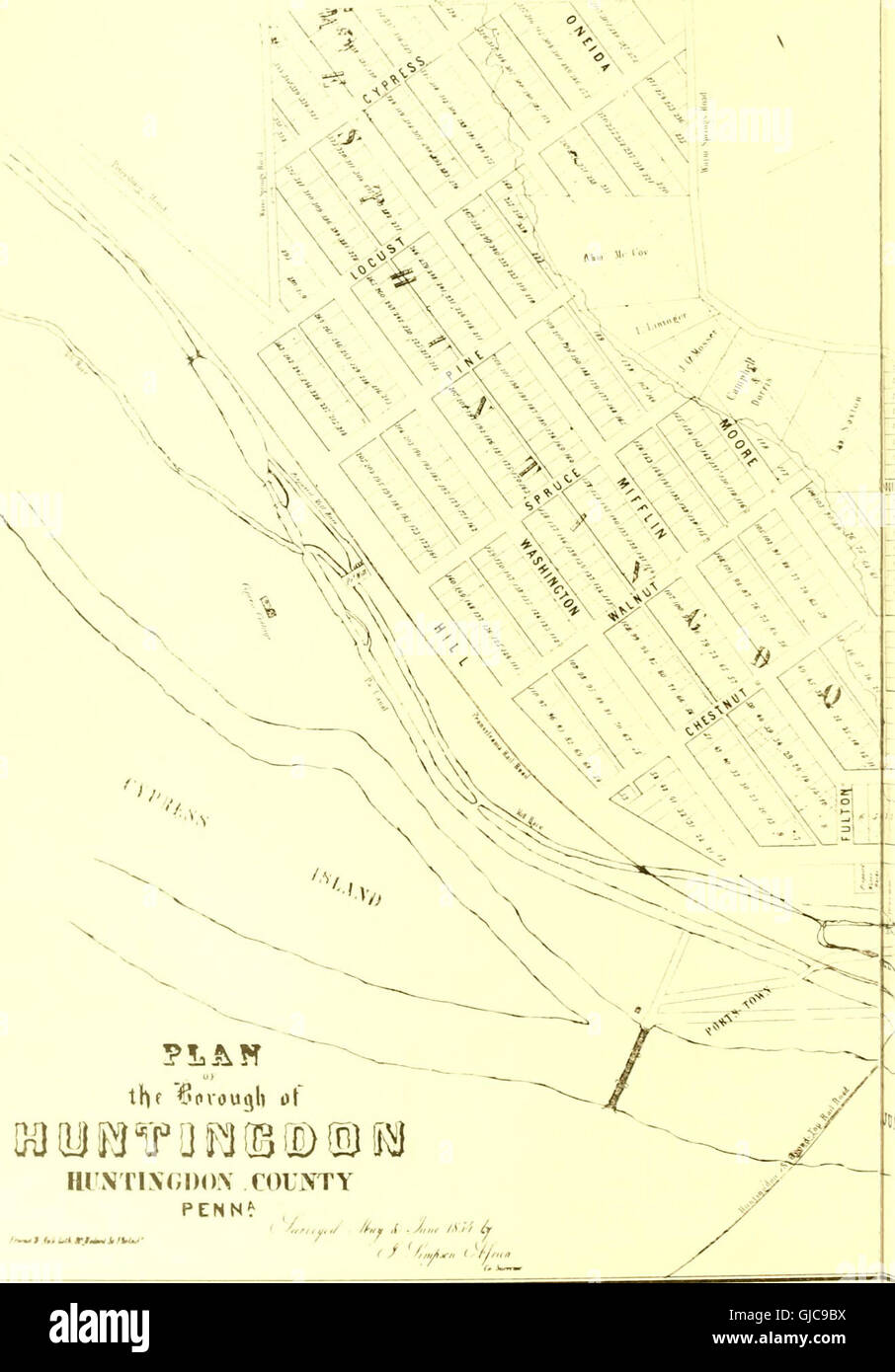 Huntingdon pennsylvania map hi-res stock photography and images - Alamy