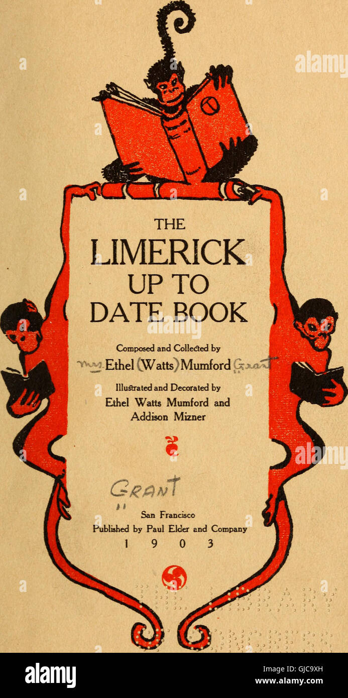 This 1903 publication updates the traditional limerick with new verses ...
