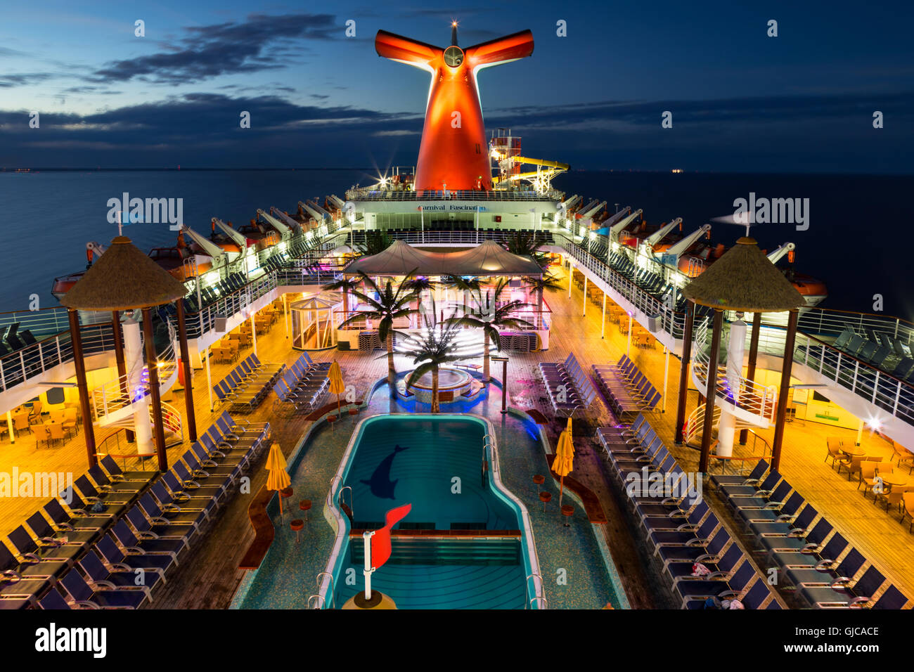 Carnival Fascination at Blue Hour Stock Photo - Alamy