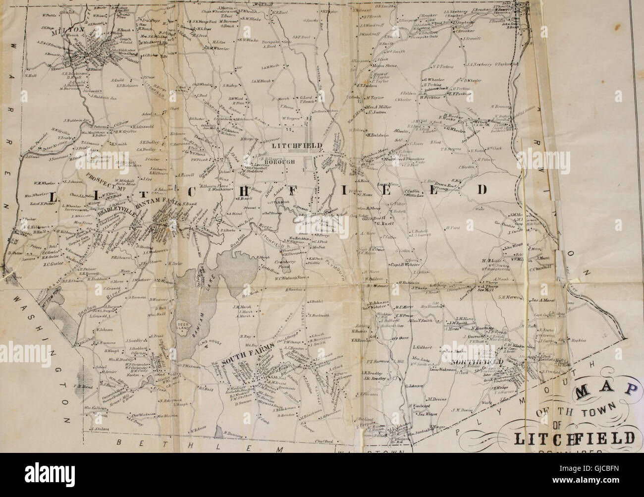 Map of litchfield hi-res stock photography and images - Alamy