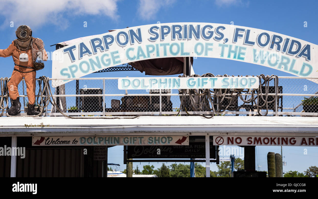 Tarpon Springs Sponge Docks, Tarpon Springs, Florida Stock Photo - Alamy