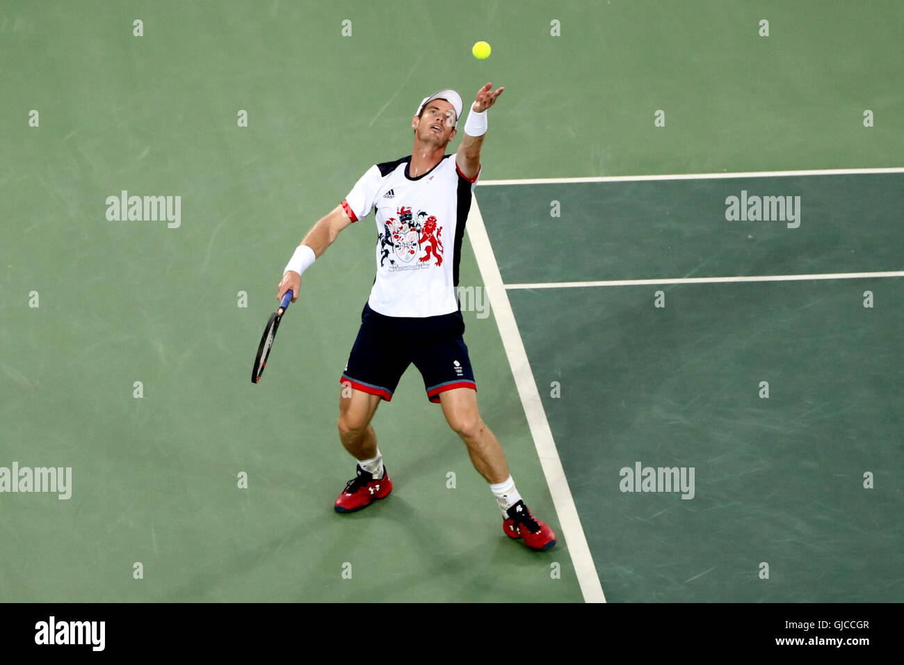 Great Britain's Andy Murray takes on Argentina's Juan MartÃ­n del Potro ...