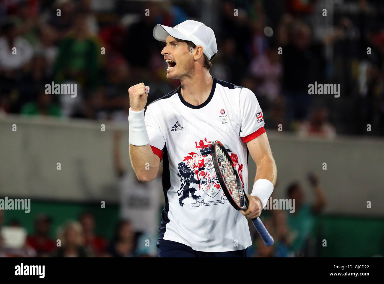 Great Britain's Andy Murray takes on Argentina's Juan MartÃ­n del Potro ...