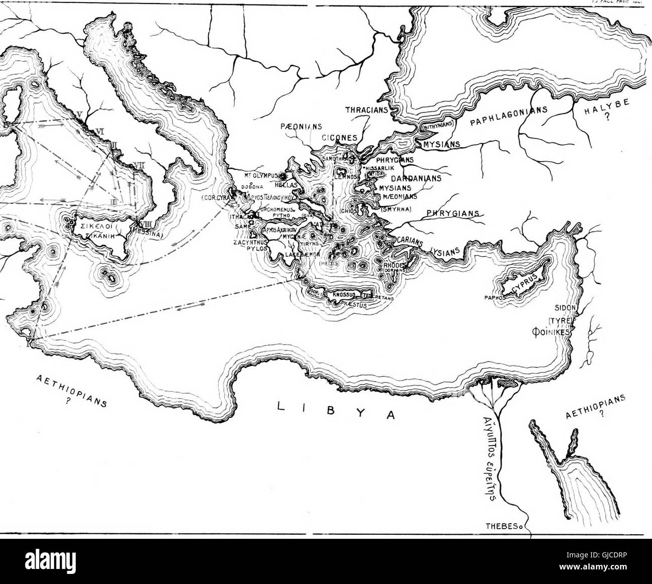 Homeric map hi-res stock photography and images - Alamy