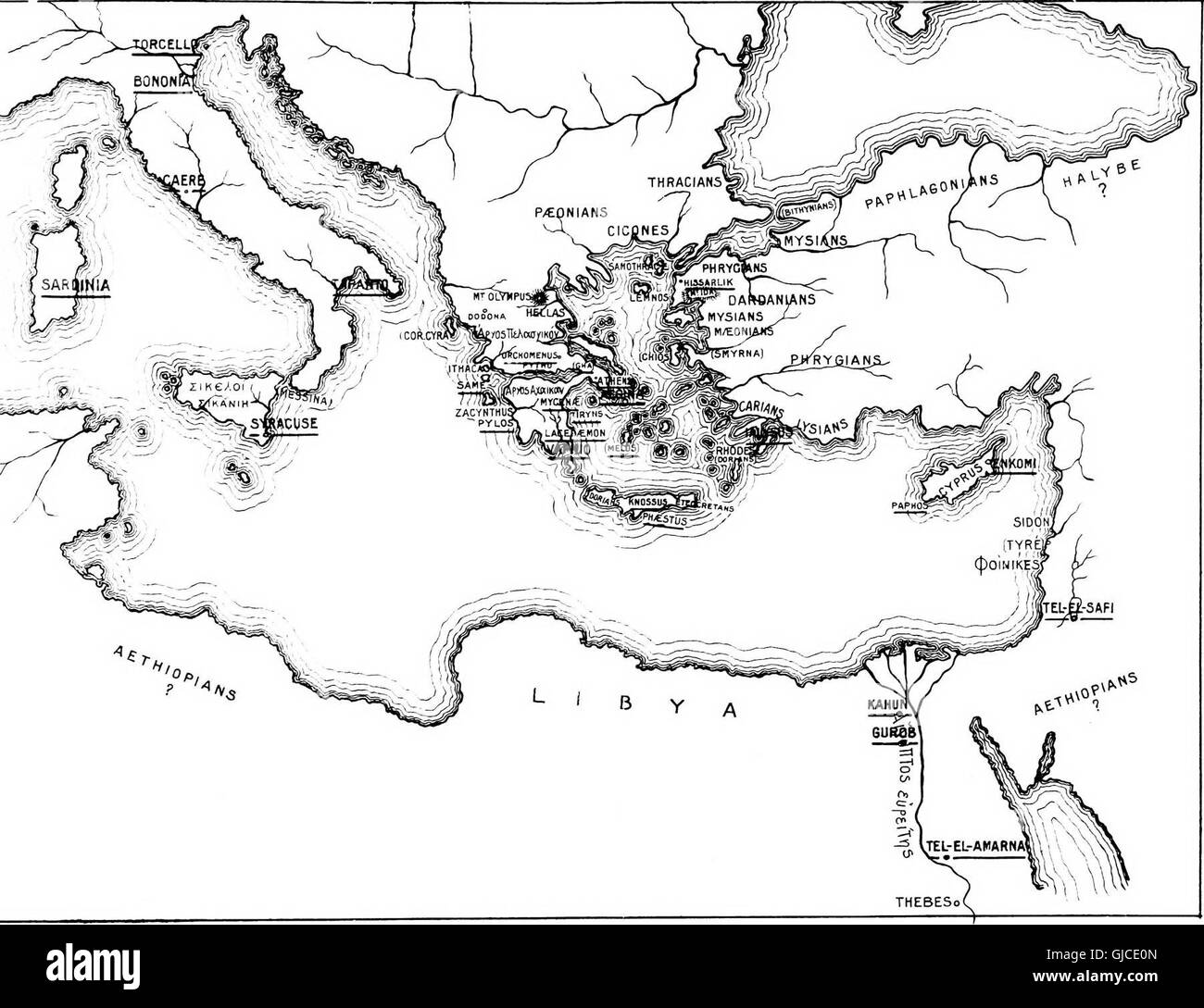 Homeric map hi-res stock photography and images - Alamy