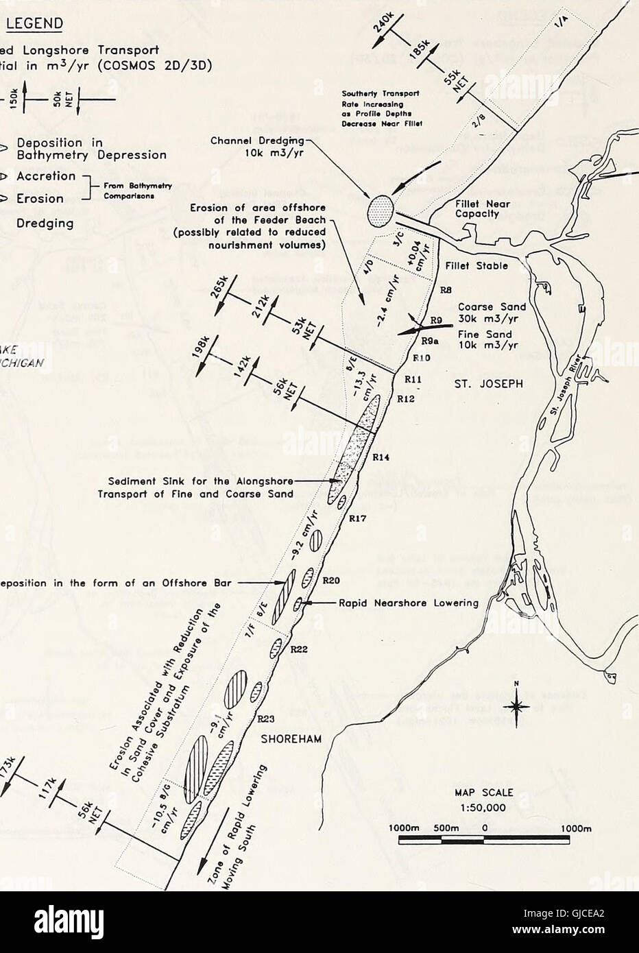 Map of st joseph michigan hi-res stock photography and images - Alamy