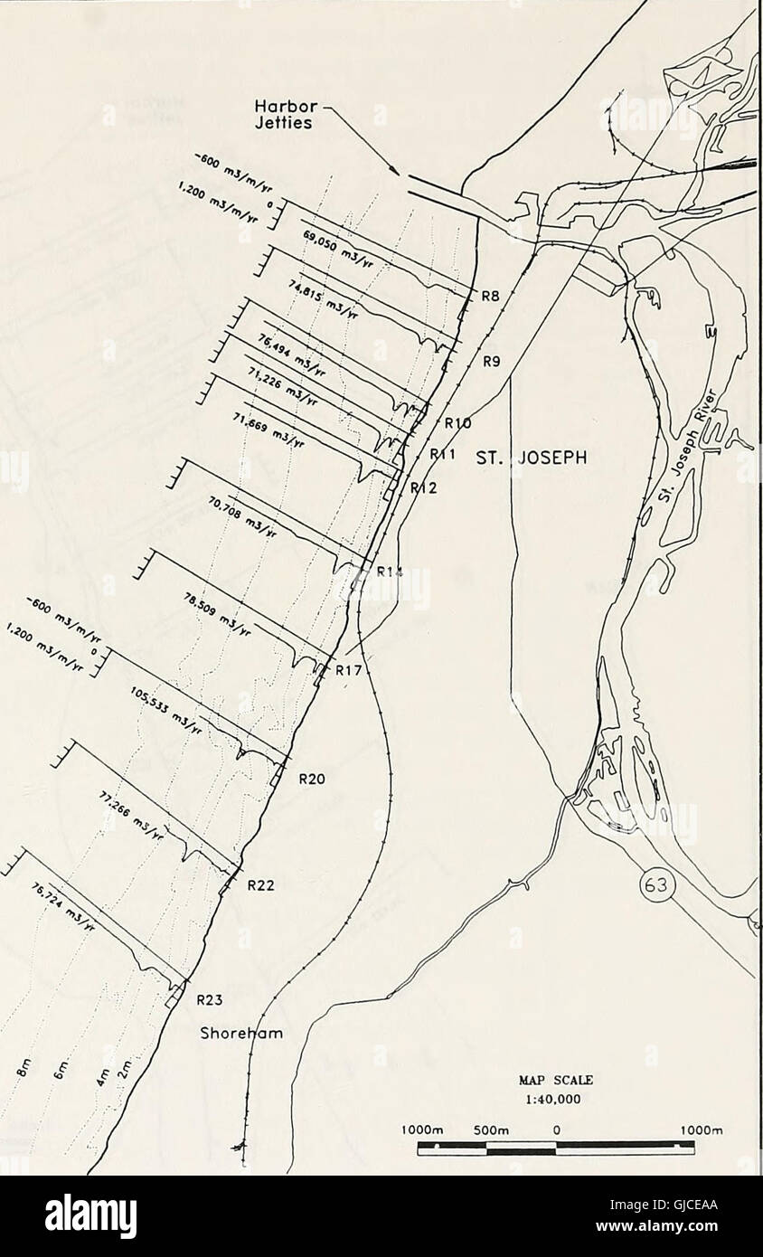 Map of st joseph michigan hi-res stock photography and images - Alamy