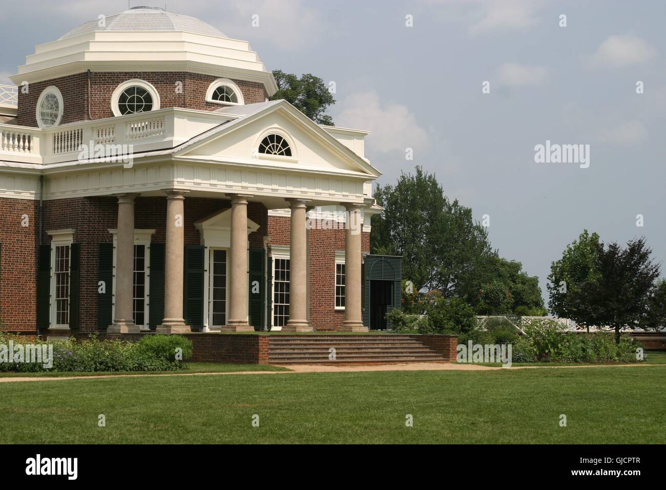 Thomas Jefferson's home at Montecello Plantation Stock Photo - Alamy