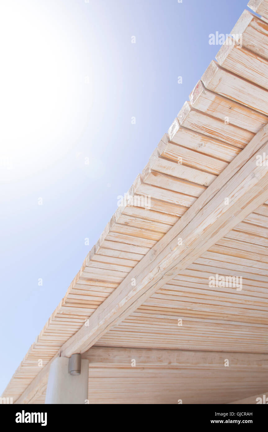 Timber roof in white in front of sky hi-res stock photography and ...
