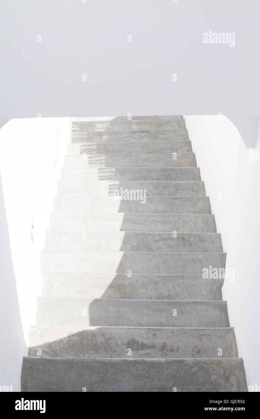 Stone stairs downstairs, Oia, Santorini, Greece Stock Photo - Alamy