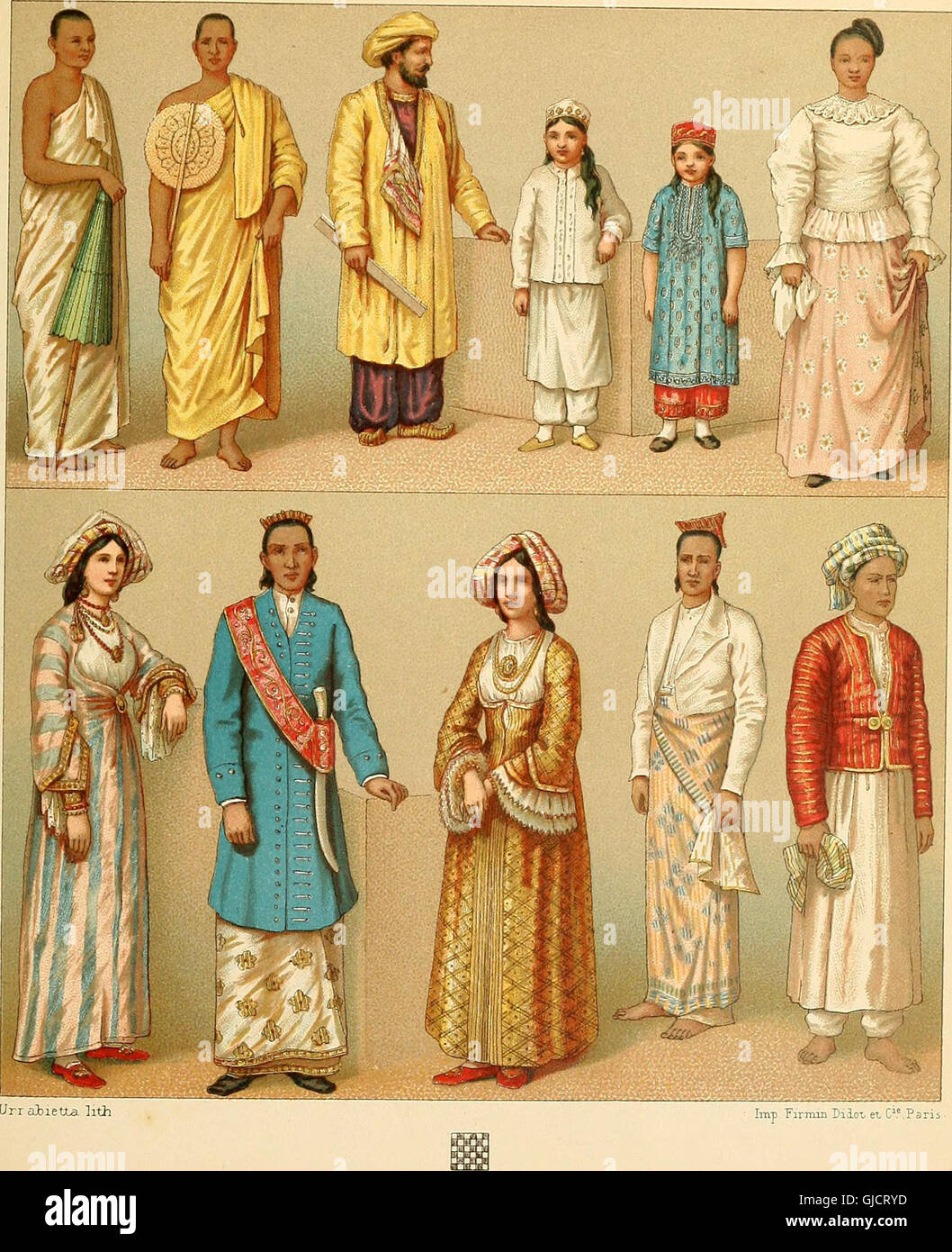 This French work illustrates historical costumes, featuring 500 plates ...