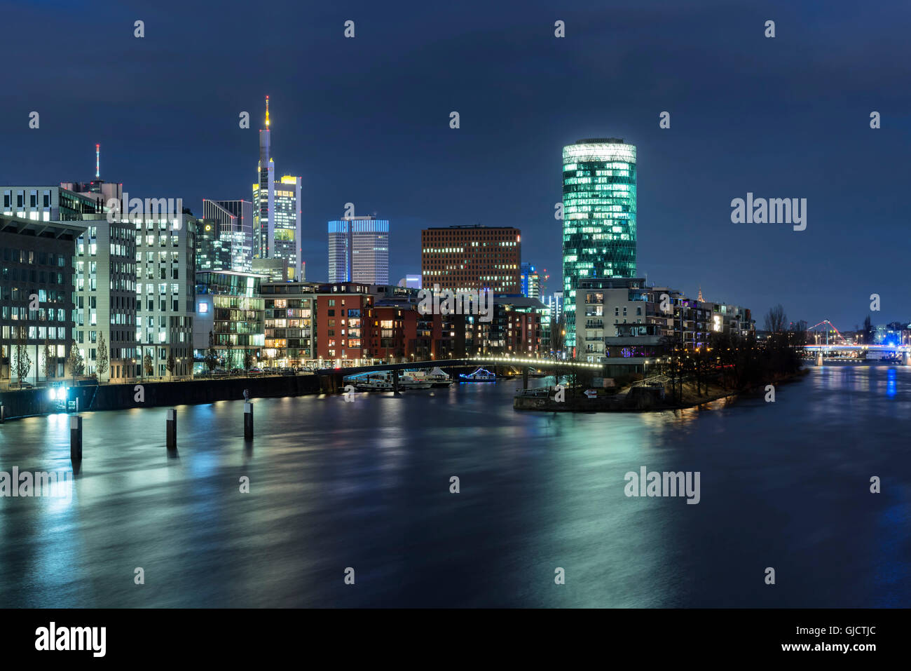 Frankfurt am Main, Hessia, Germany, Europe, 'Westhafen', Pier 1 in the ...