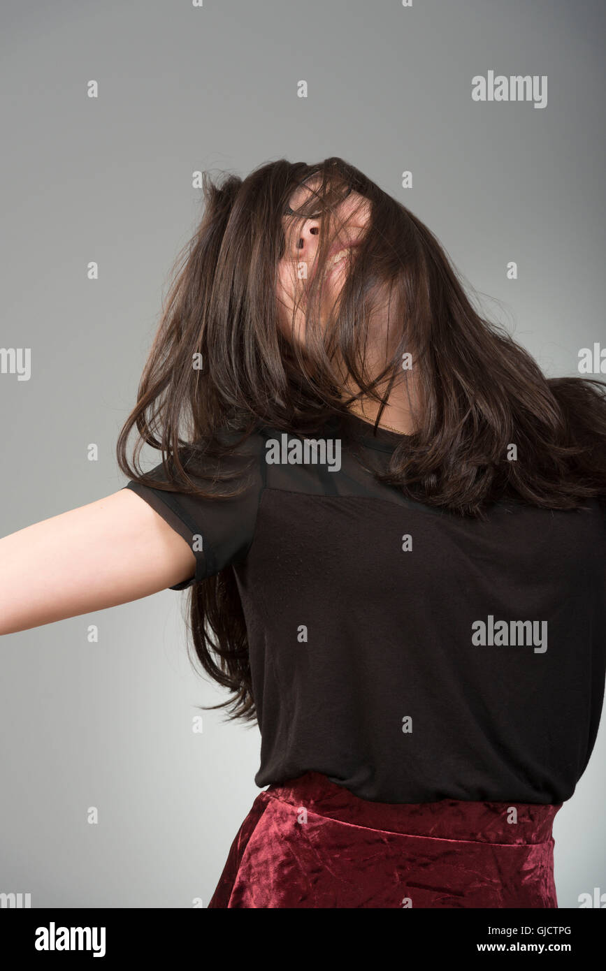 Dancing 14-year-old girl, portrait Stock Photo - Alamy