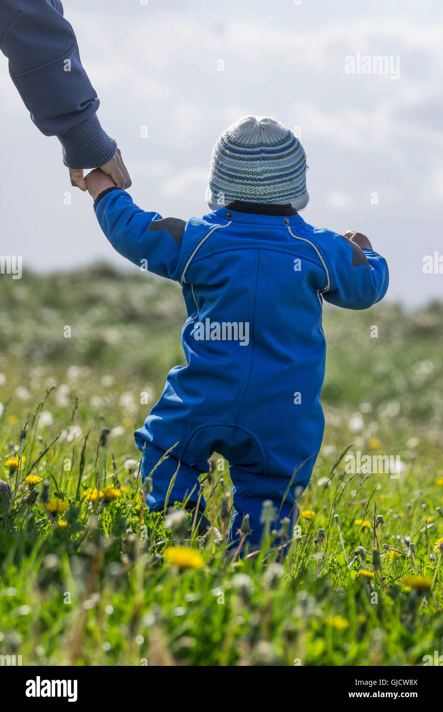 mother and child, exploring, adventure, the first steps, outdoors ...