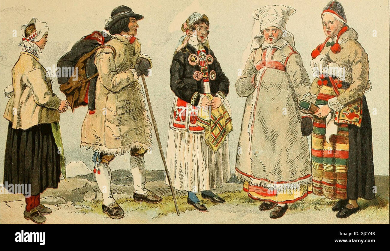 A 1905 work on the history of costumes, documenting the evolution of ...