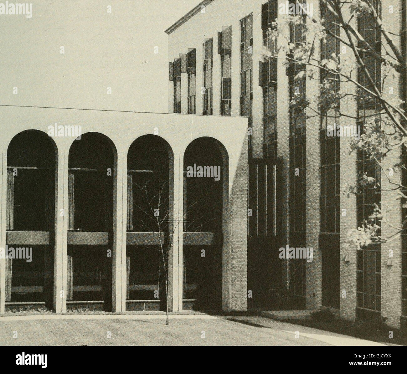 An illustration from the 1974 course catalog, listing the academic ...