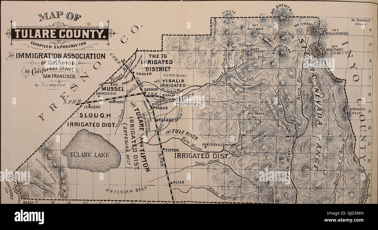 Old map of fresno hi-res stock photography and images - Alamy