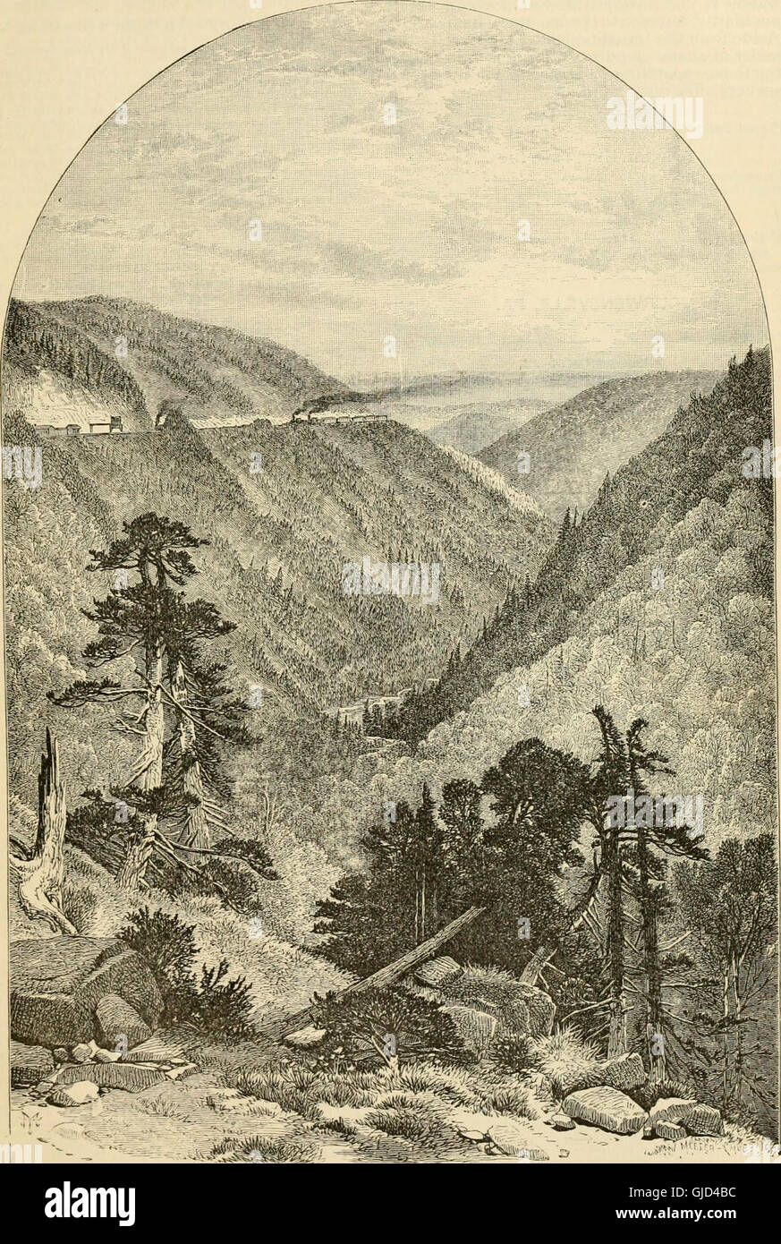'Summer Excursion Routes' (1884) outlines popular travel routes for ...