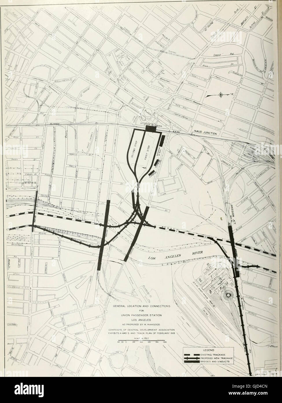 This 1920 report examines the elimination of railroad grade crossings ...