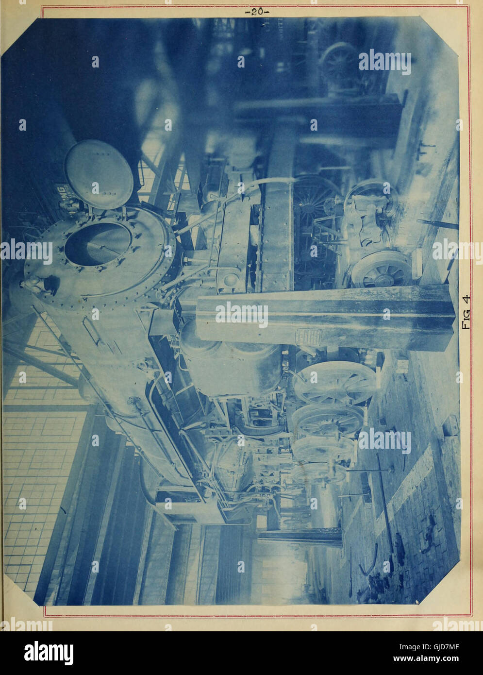 The lay-out and equipment of a locomotive repair shop (1912 Stock Photo ...