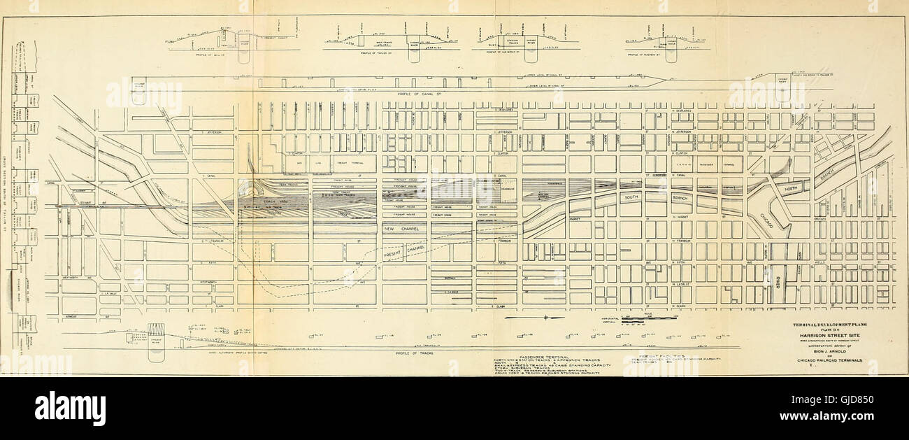 Chicago railroad map 1913 hi-res stock photography and images - Alamy