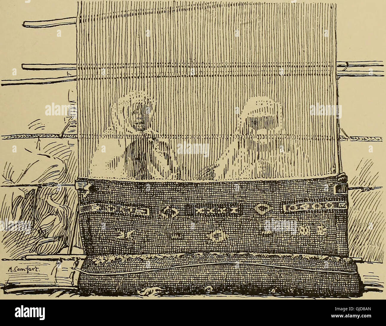 This 1918 work examines the history and techniques of primitive looms ...