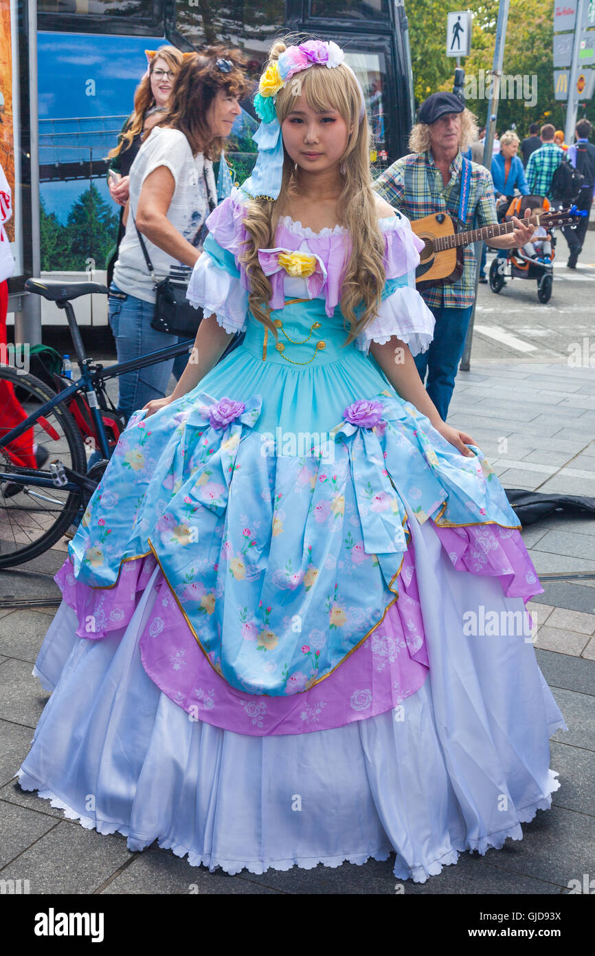 Scene from the Anime and Cosplay Convention in Vancouver, Canada Stock ...