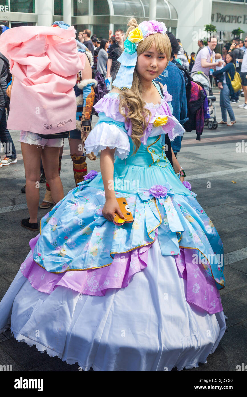 Scene from the Anime and Cosplay Convention in Vancouver, Canada Stock ...
