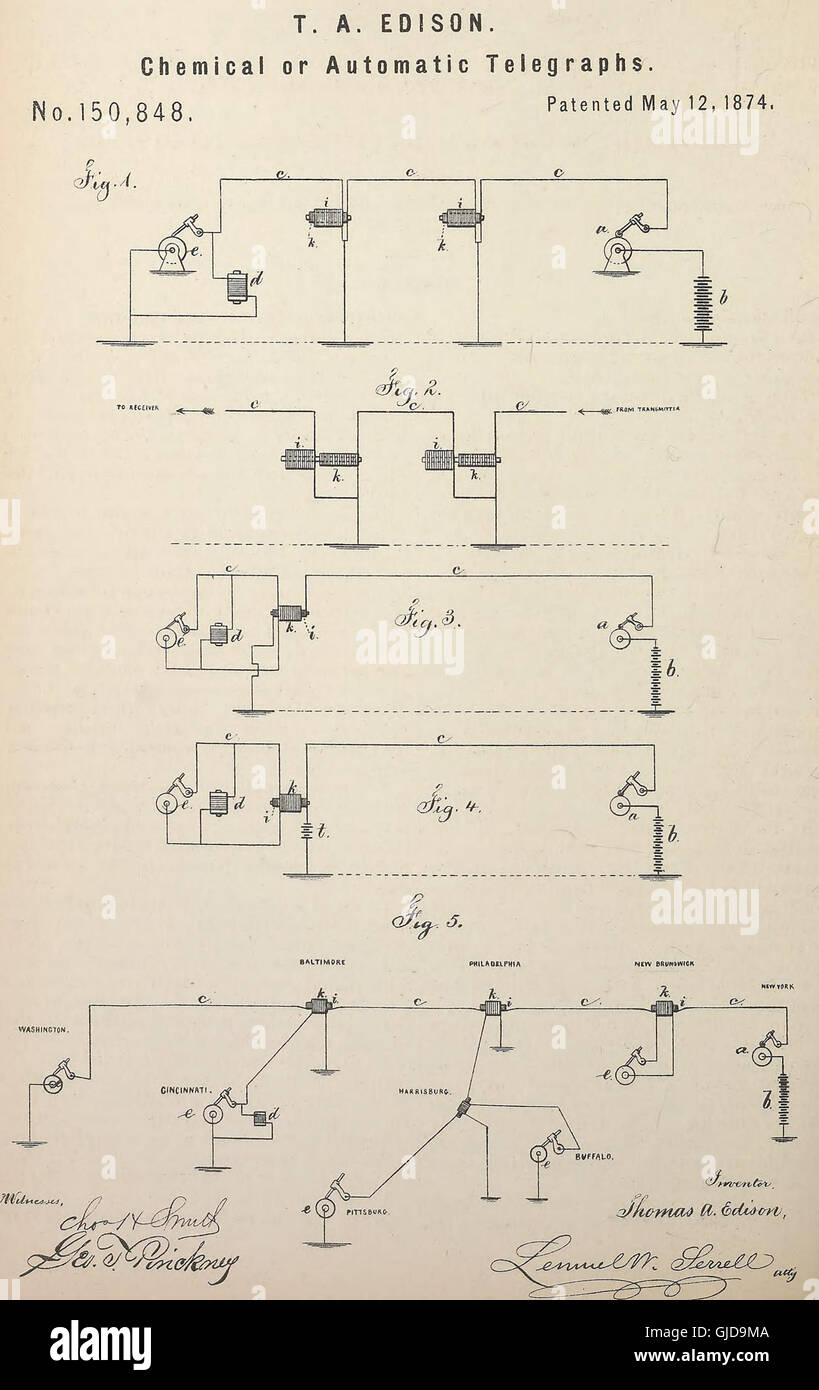 This collection documents patents granted to Thomas Edison from 1869 to ...
