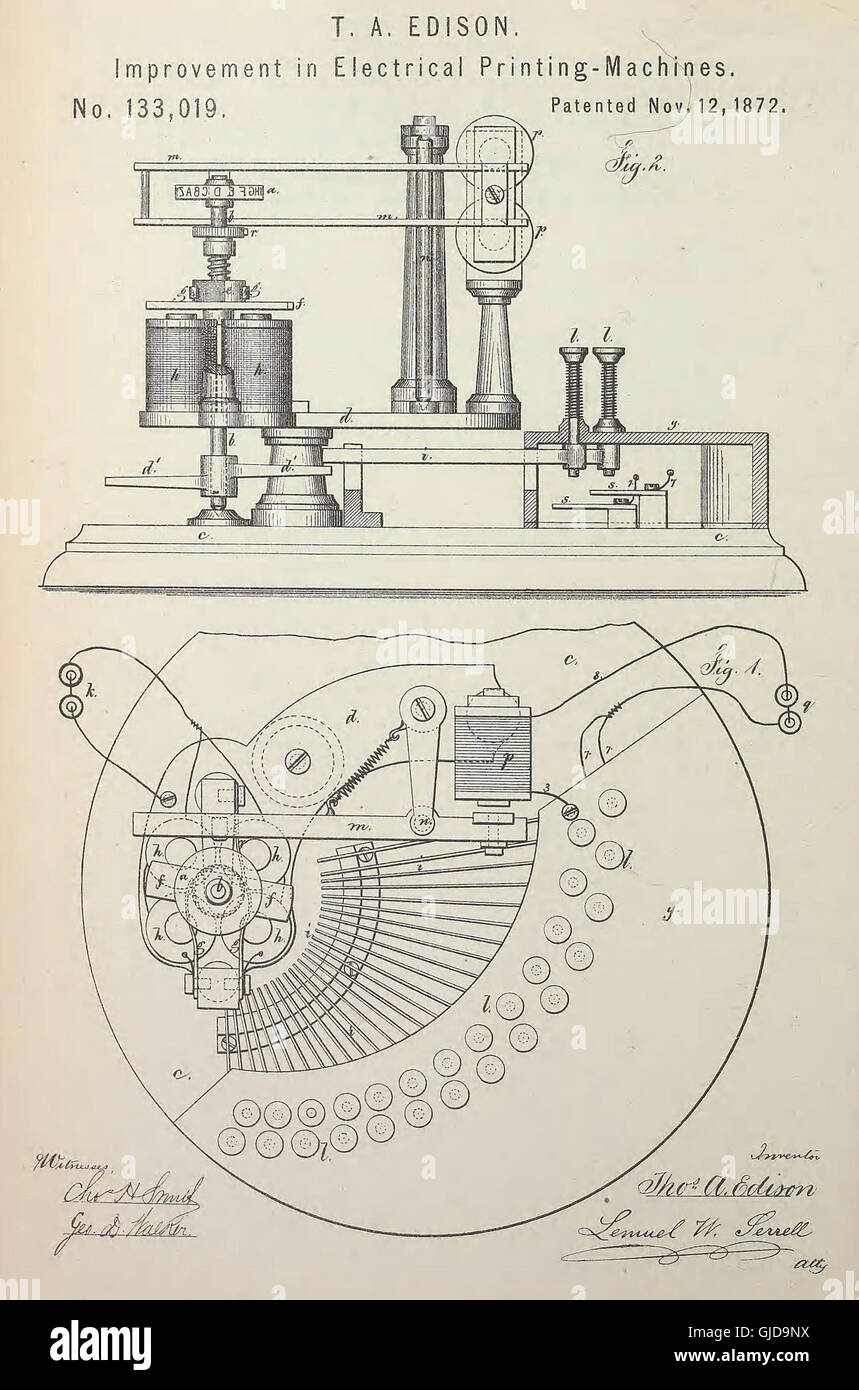 This collection includes patents granted to Thomas Edison between 1869 ...