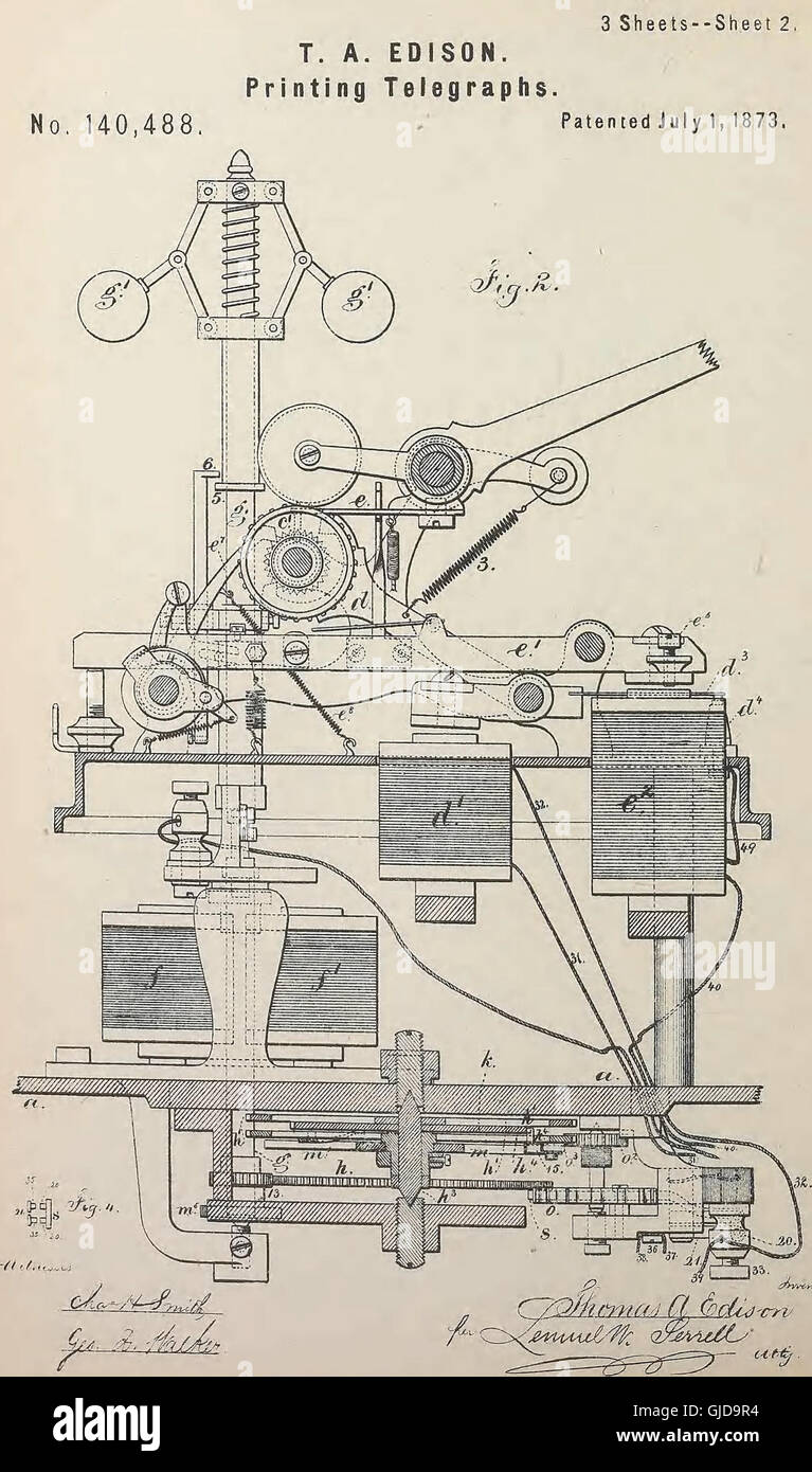 Collection of United States patents granted to Thomas A. Edison, 1869 ...