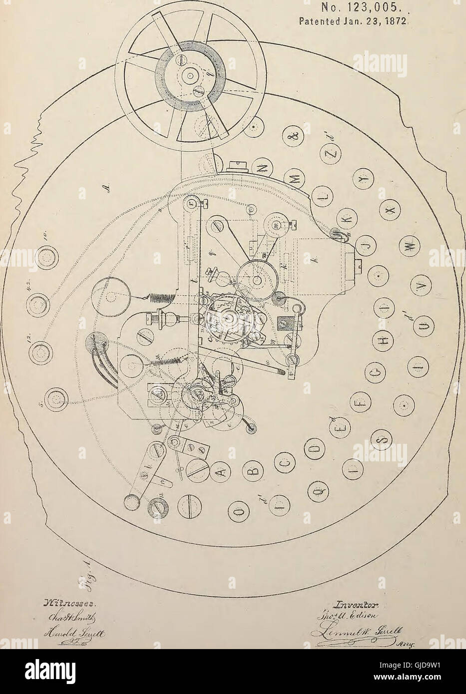 A collection of patents granted to Thomas Edison from 1869 to 1884 ...