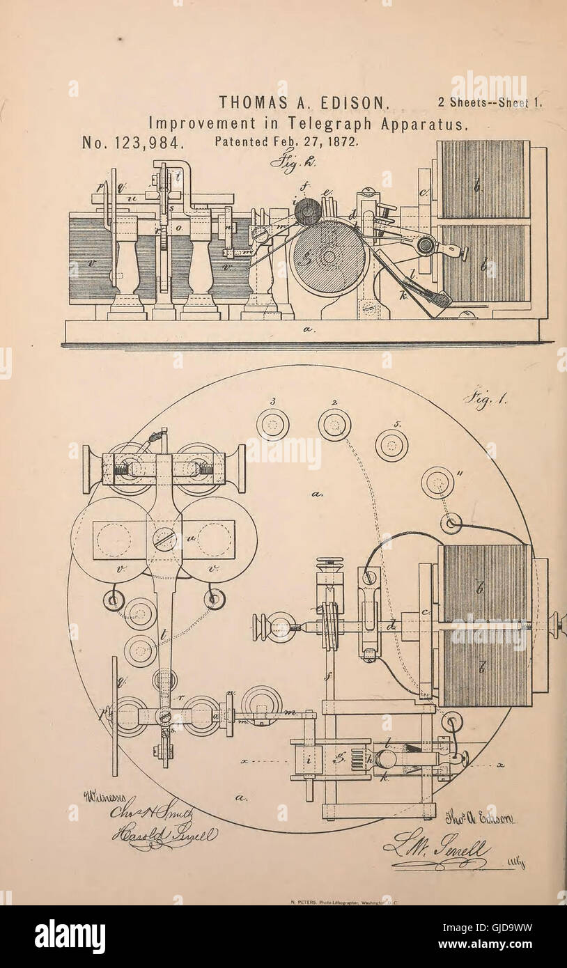 This collection includes patents granted to Thomas Edison between 1869 ...