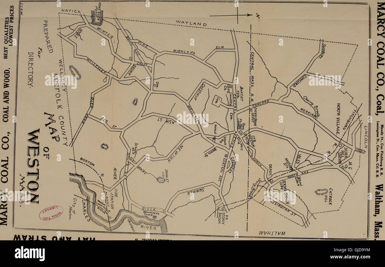 Map of wayland hi-res stock photography and images - Alamy