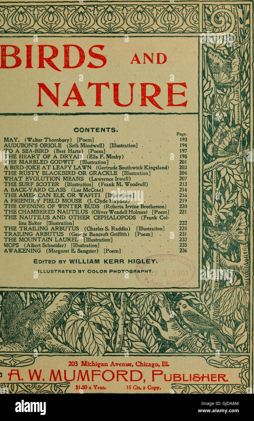 *Birds and Nature* (1901) explores the natural world of birds ...