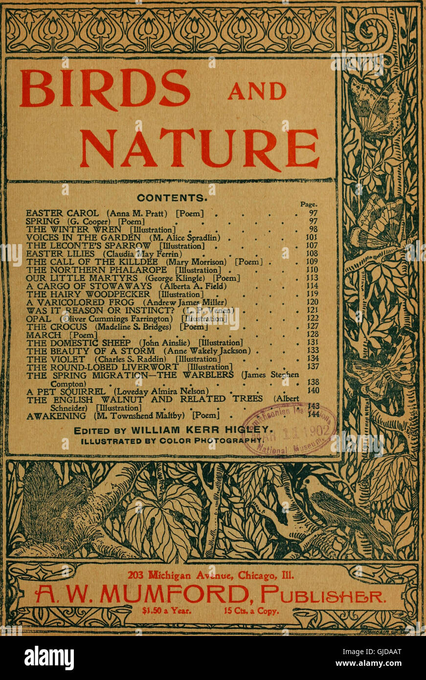 *Birds and Nature* (1902) is a nature magazine focused on the study and ...