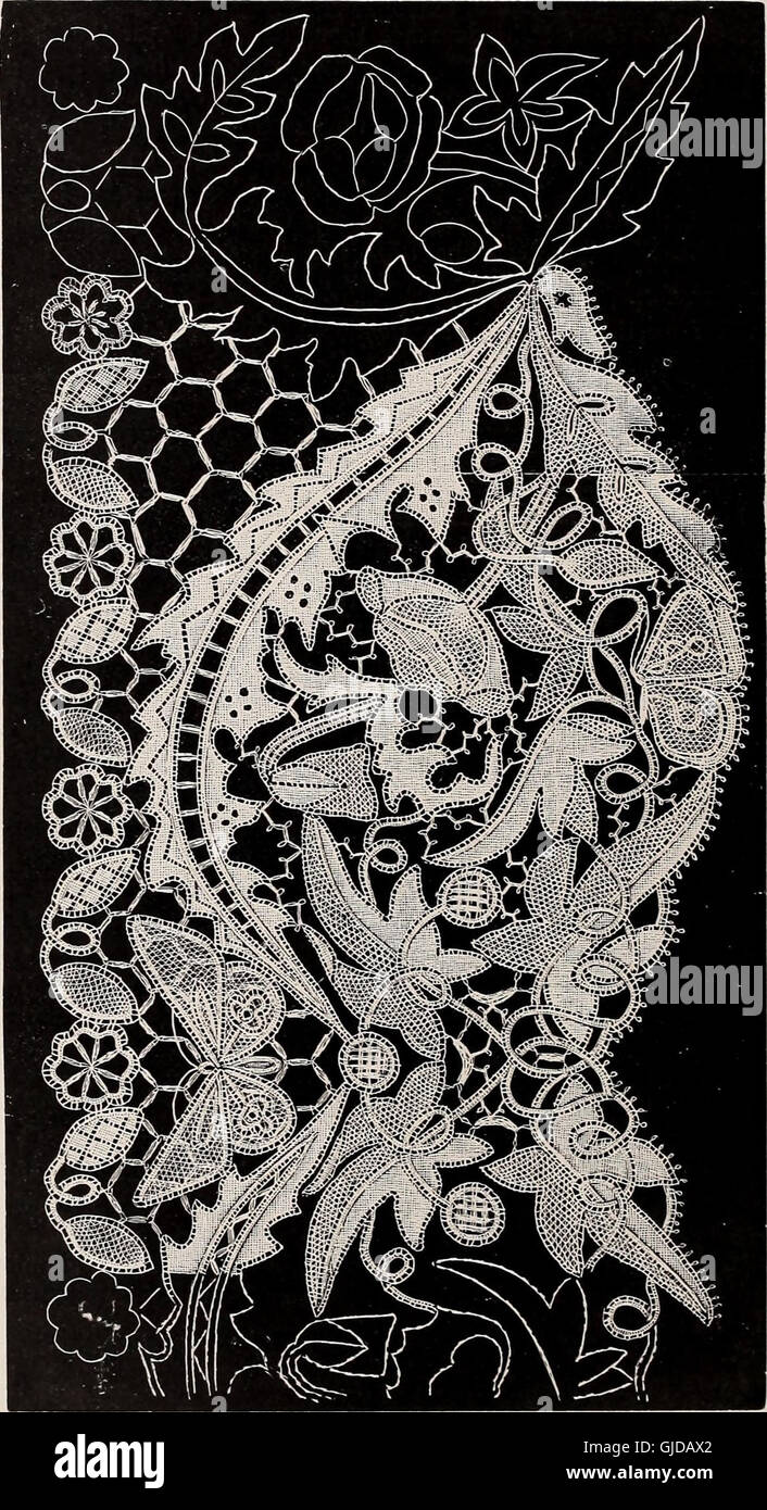 This 1900 work examines the history of hand-made lace, focusing on its ...