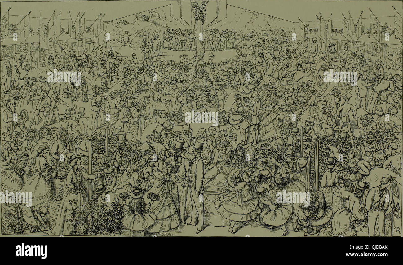 Bird's eye views of society (1864 Stock Photo - Alamy