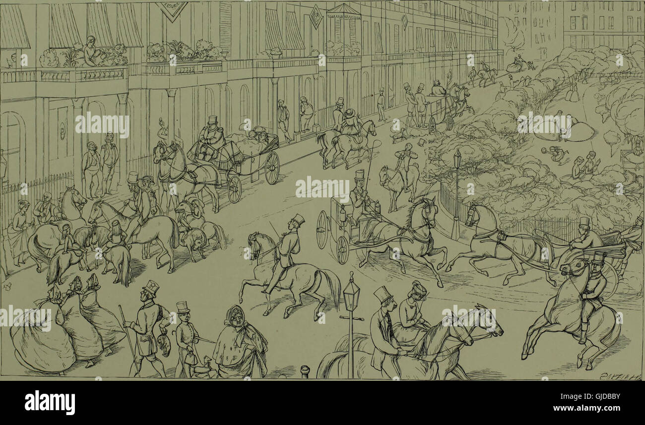 Bird's eye views of society (1864 Stock Photo - Alamy