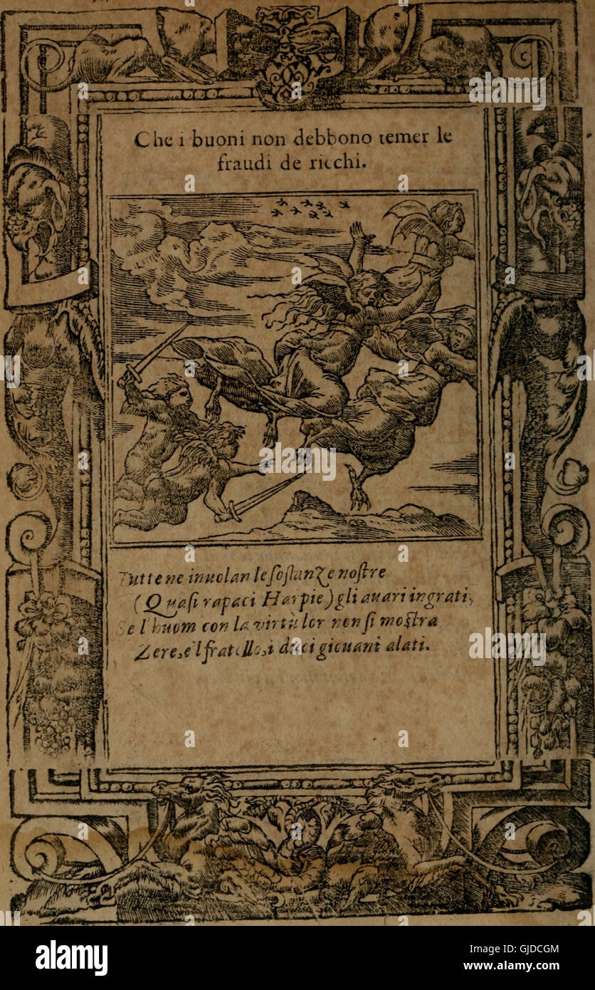 This 1564 Italian work presents various emblems with moral lessons ...
