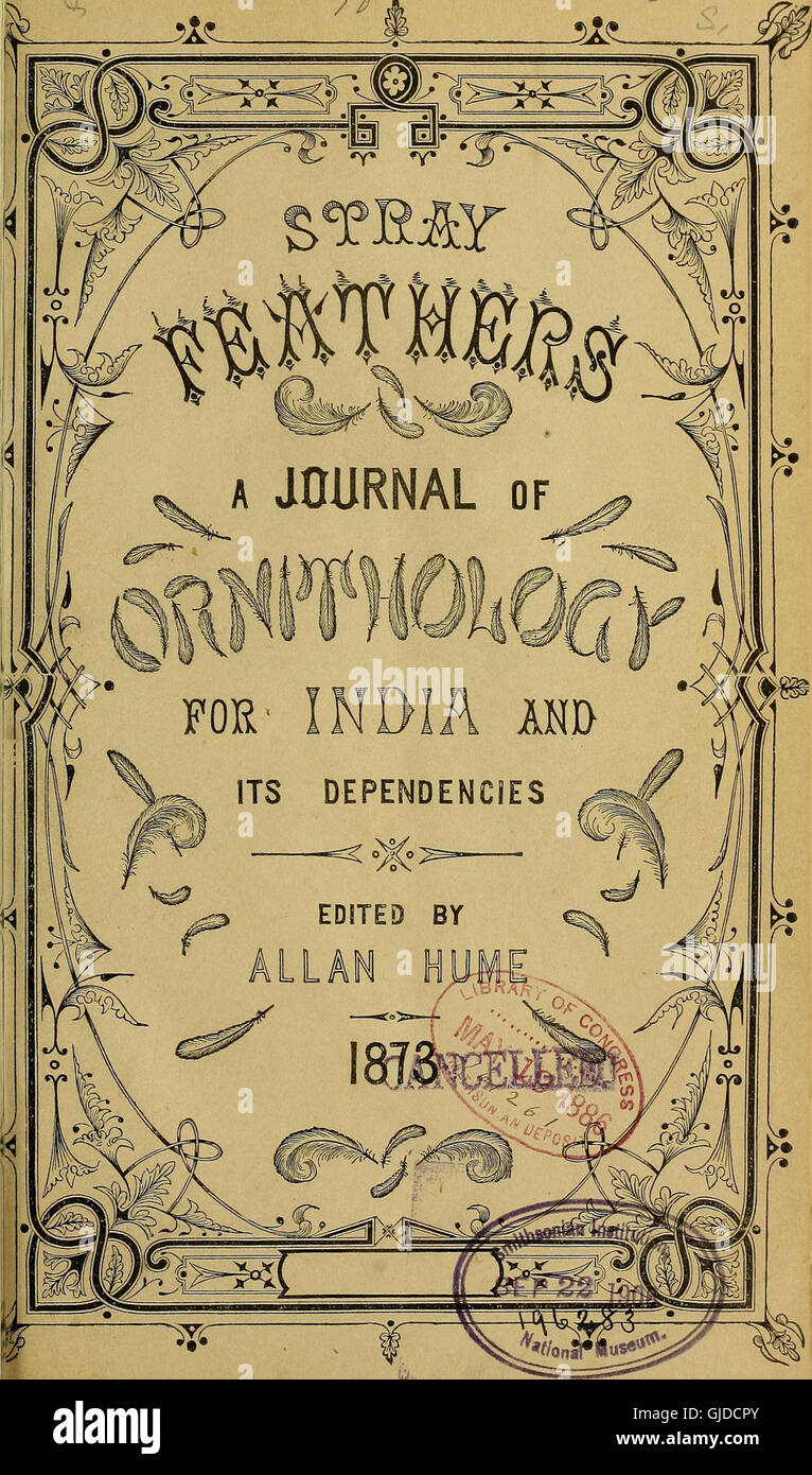 'Stray Feathers' (1873) is a journal dedicated to ornithology in India ...