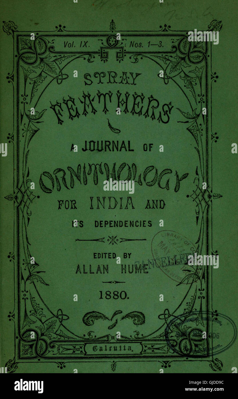 'Stray Feathers' is a journal dedicated to the ornithology of India and ...