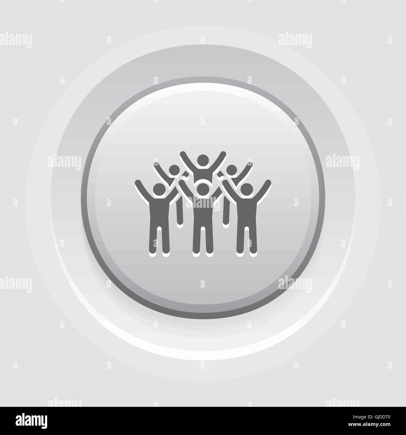 Teamwork Icon. Grey Button Design Stock Vector Image & Art - Alamy